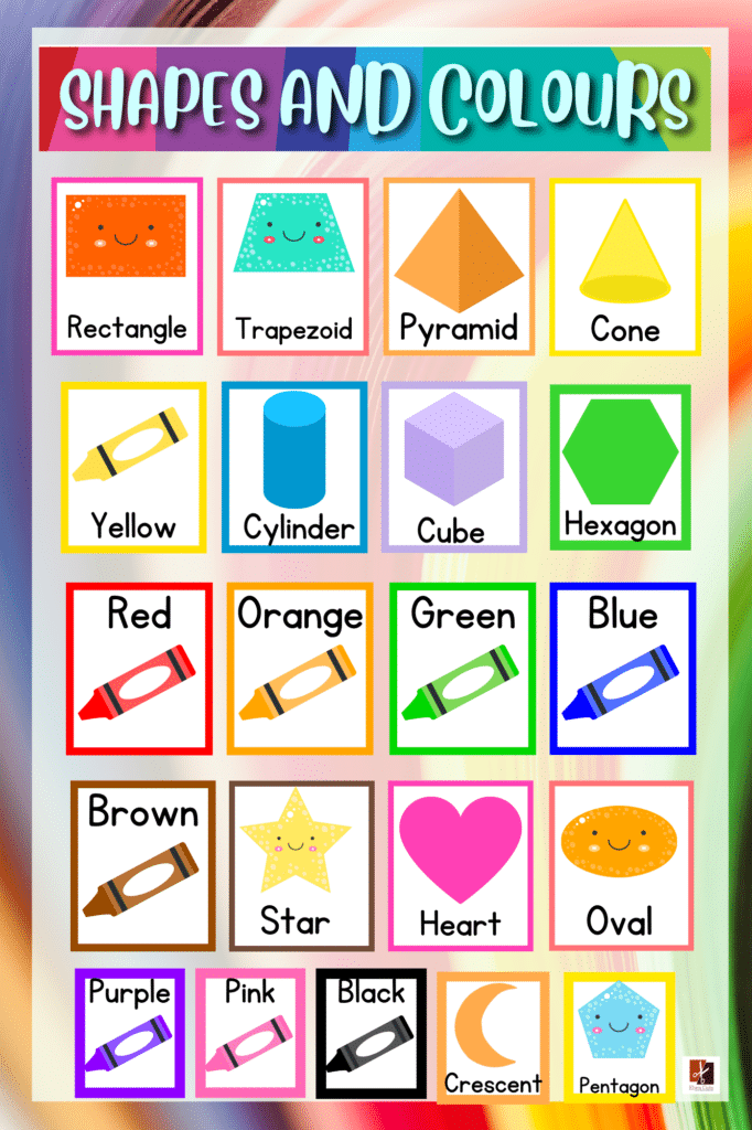 Shapes And Colours Classroom Instructional Posters Ebencuts