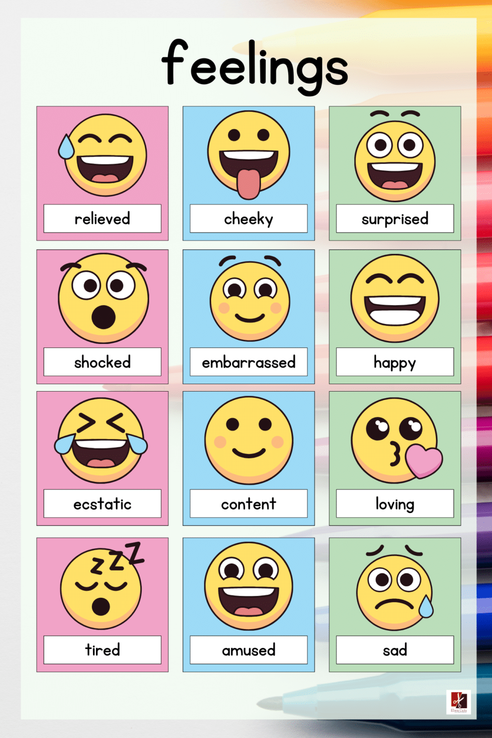 “Feelings ” -Classroom Instructional Posters - ebencuts
