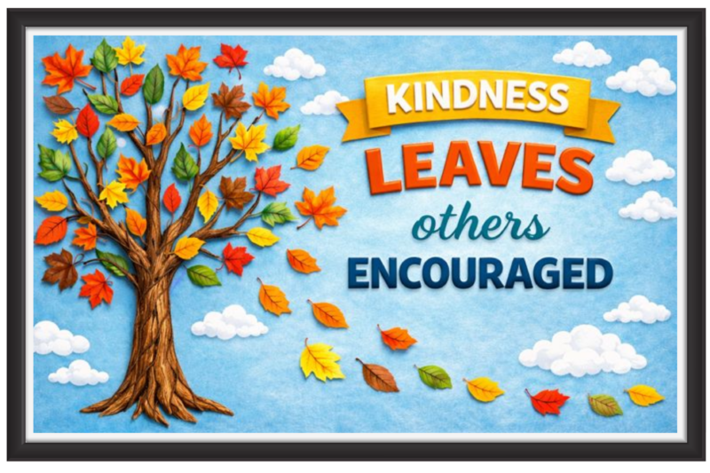 ‘Kindness leaves other encourged’-Classroom Display Flex Banner(6ft by ...
